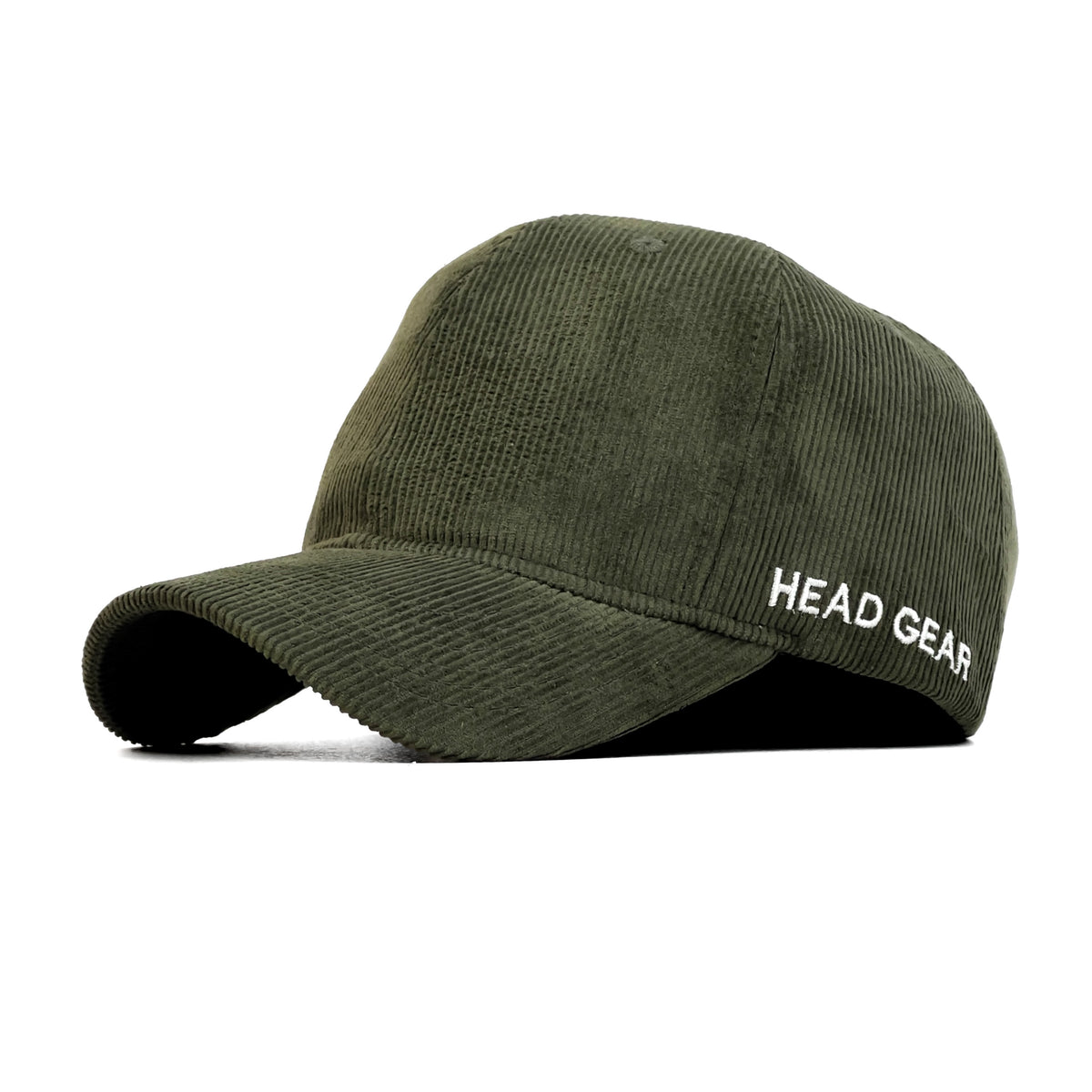 HEAD GEAR OLIVE CORDUROY CAP – Head Gear