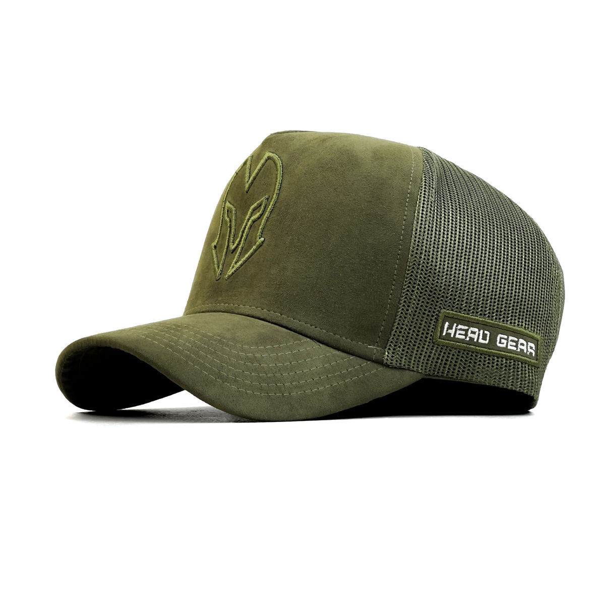 HEAD GEAR OLIVE SUPER SUEDE TRUCKER CAP – Head Gear