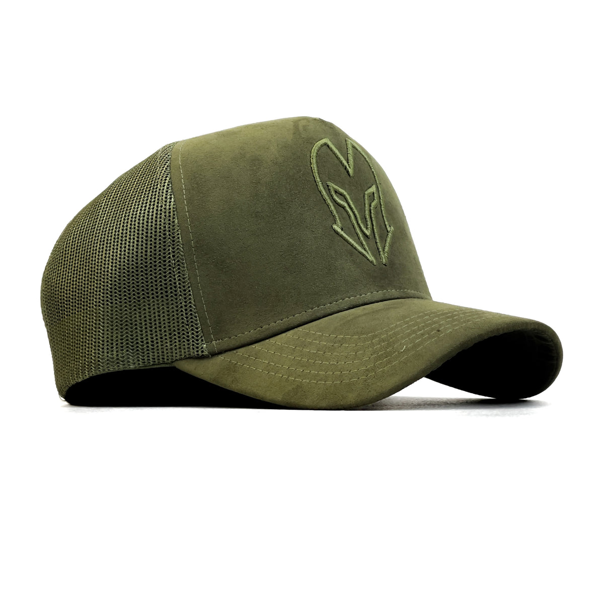 HEAD GEAR OLIVE SUPER SUEDE TRUCKER CAP – Head Gear