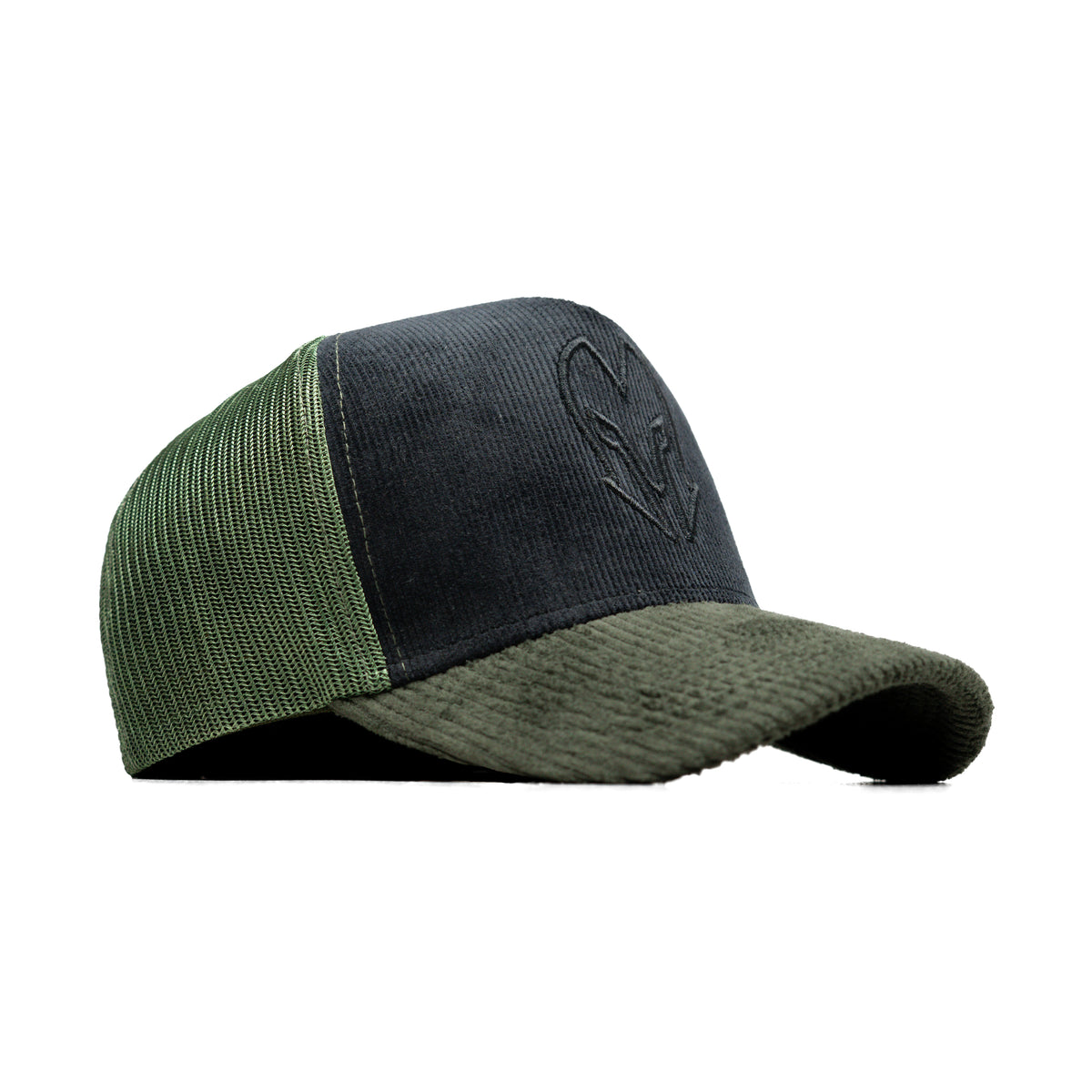 HEAD GEAR BLACK AND OLIVE DUAL TONE TRUCKER CAP – Head Gear