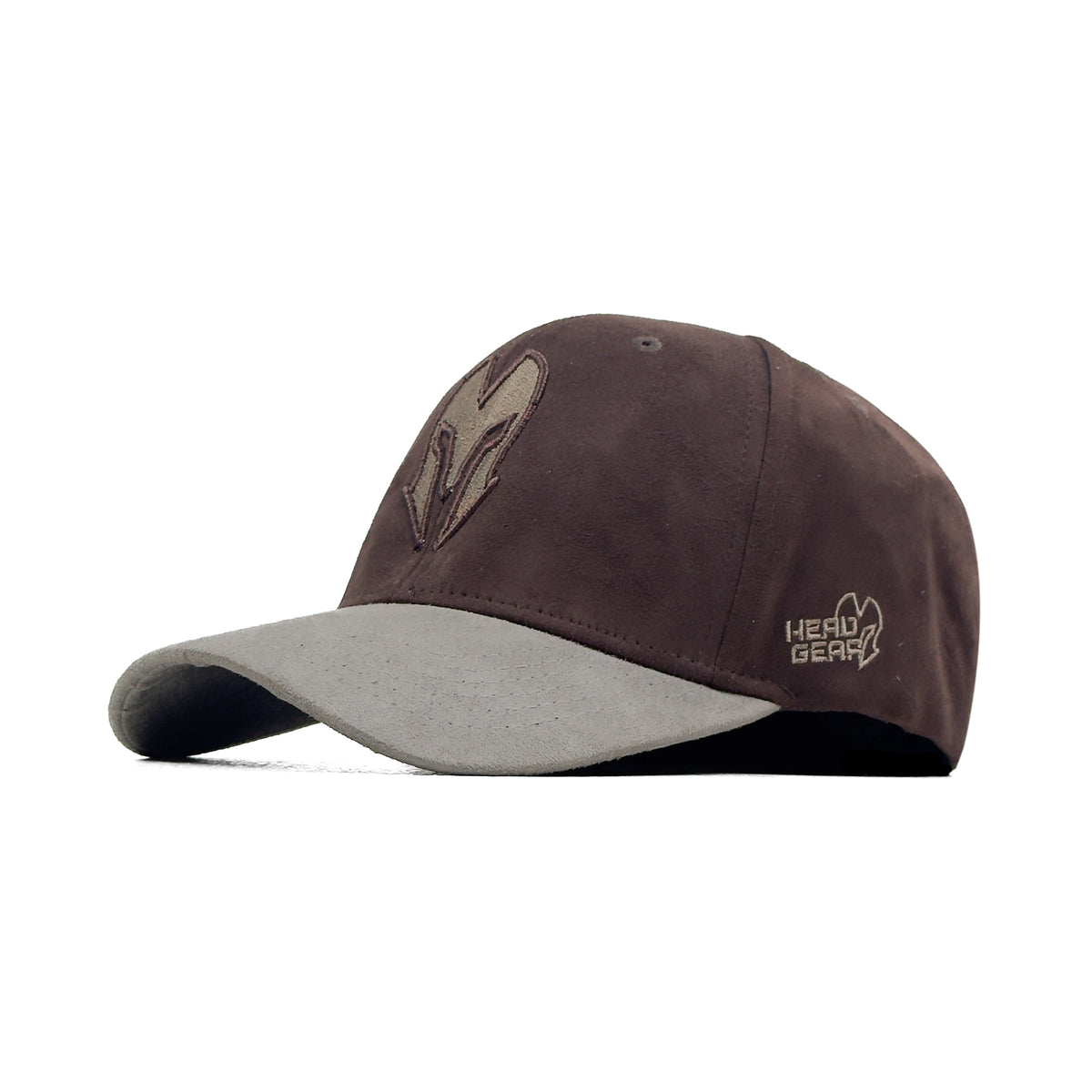 HEAD GEAR COFFEE AND GREY REDEFINED SUEDE CAP – Head Gear
